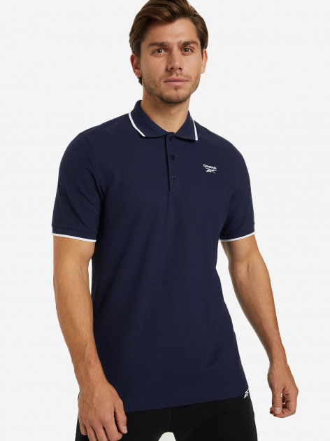 Поло мужское Reebok Training Essentials арт. FU3095 синий цвет — купить ...