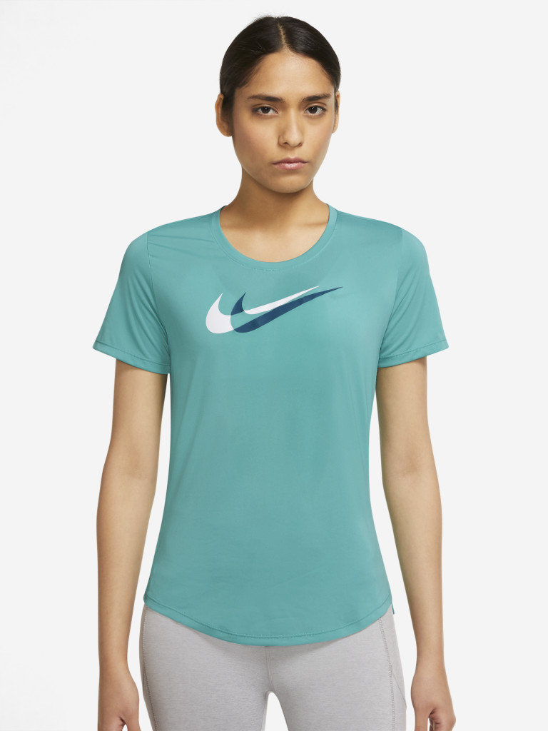 Футболка женская Nike Dri-FIT Swoosh Run арт. DD6478 бирюзовый цвет ...