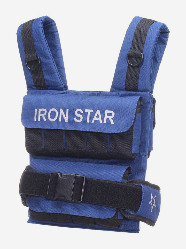 Жилет-утяжелитель IRON STAR Classic (18 Кг) Синий цвет — купить за 9990 руб., отзывы в интернет ...