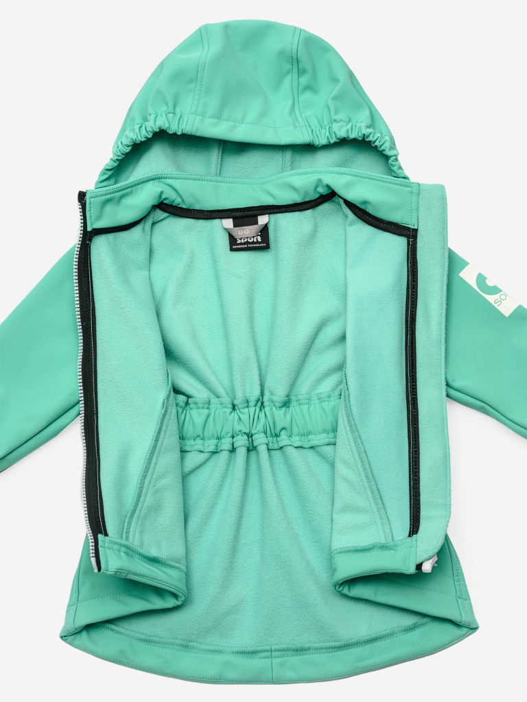Ветровка Софтшелл SoftShell для девочки Artel арт. 61019 мятный цвет — купить за 3205 руб. со ...