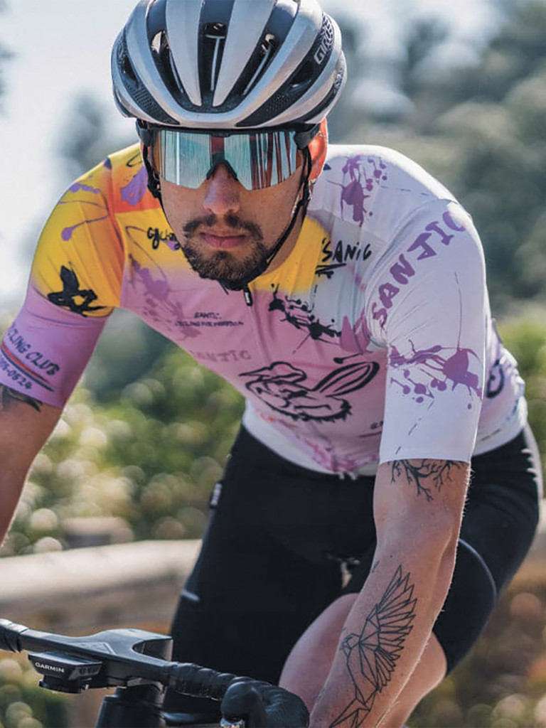 Джерси мужское Santic W3C02227Z белый/розовый/желтый цвет — купить за ...