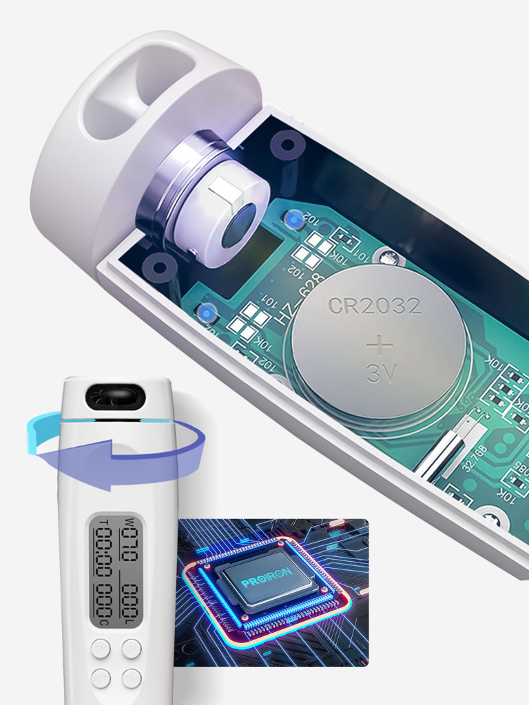 Скакалка PROIRON умная с дисплеем Белый/Розовый цвет — купить за 1633 руб. со скидкой 14 % ...