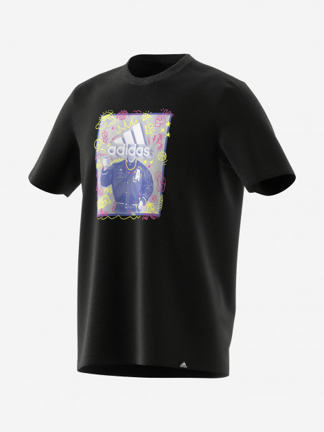 Футболка мужская adidas Doodle арт. IY8072 черный цвет — купить за 2349 ...