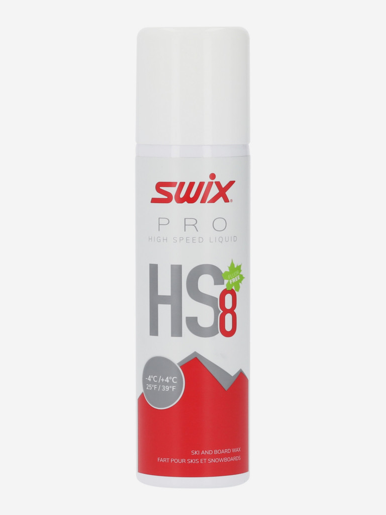 Мазь скольжения быстрого нанесения Swix HS8 Red, -4°C/+4°C, 125ml арт. HS08L-12 красный цвет ...