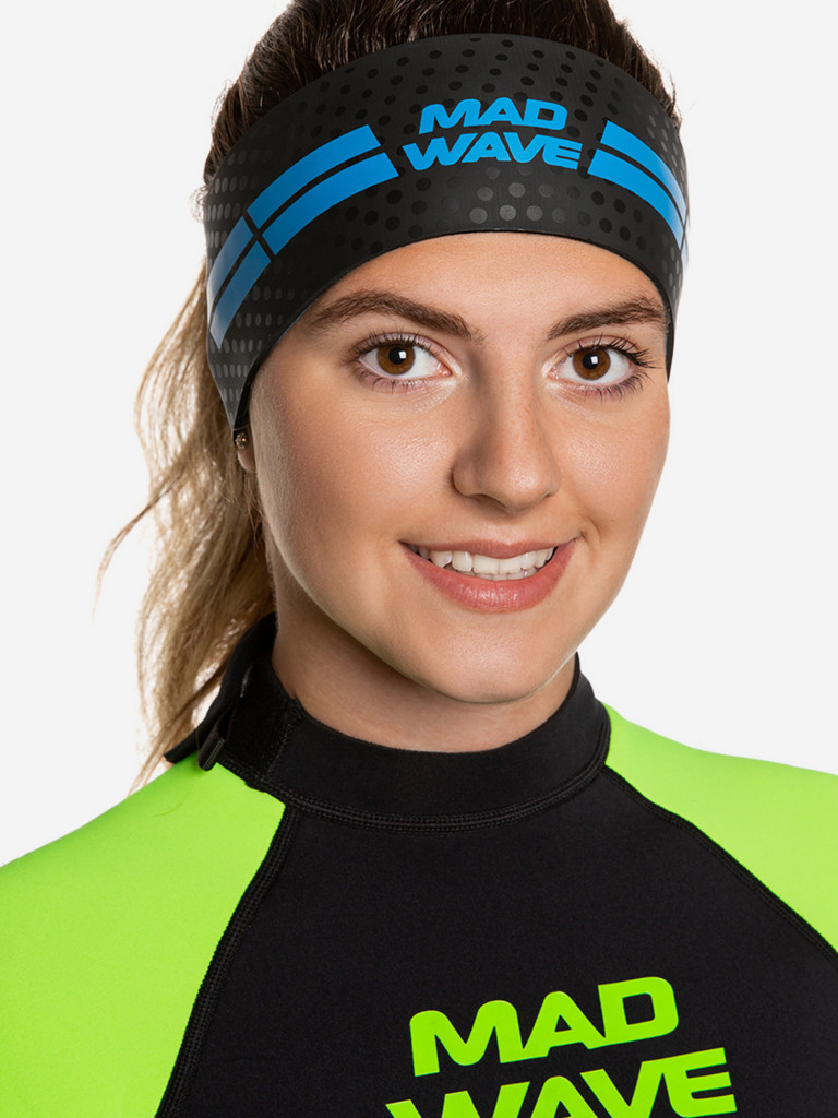Повязка неопреновая Mad Wave OPNWTR Neo headband GDSKN синий/черный цвет — купить за 1970 руб ...