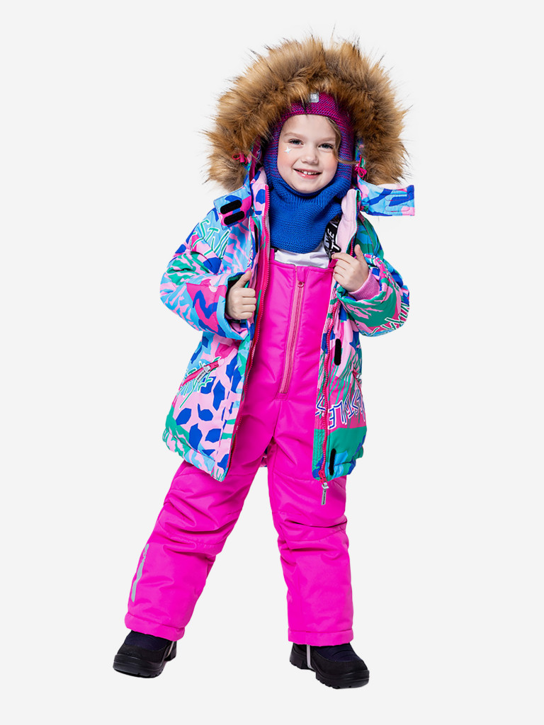 Костюм зимний для девочки NIKASTYLE пудра/фуксия цвет — купить за 6350 руб. со скидкой 48 % ...