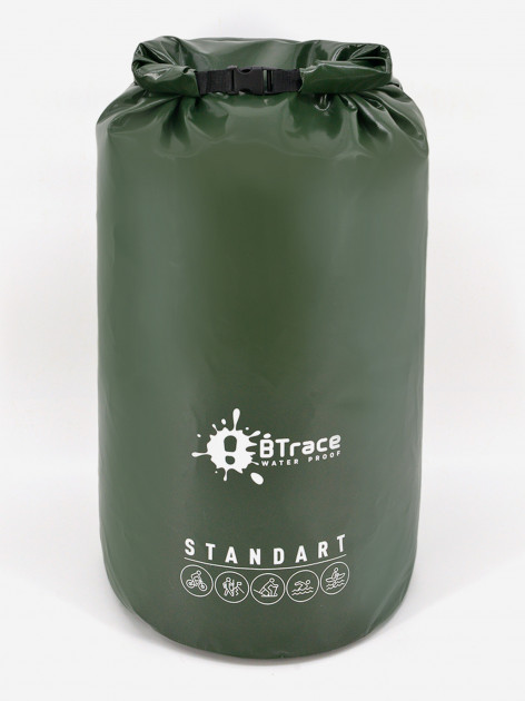 Гермомешок BTrace стандарт ПВХ 90л, Хаки Зеленый цвет — купить за 3200 ...