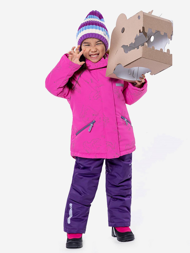 Костюм зимний для девочки NIKASTYLE розовый/черничный цвет — купить за 6350 руб. со скидкой 48 % ...