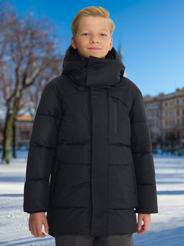 Пуховик для мальчиков Oldos! арт. OCAW24JK1T105 черный цвет — купить за 8159 руб. со скидкой 40 ...