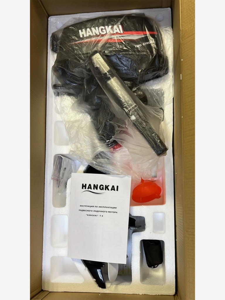Двухтактный подвесной лодочный мотор HANGKAI 4.0HP Черный цвет — купить за 43900 руб. со скидкой ...