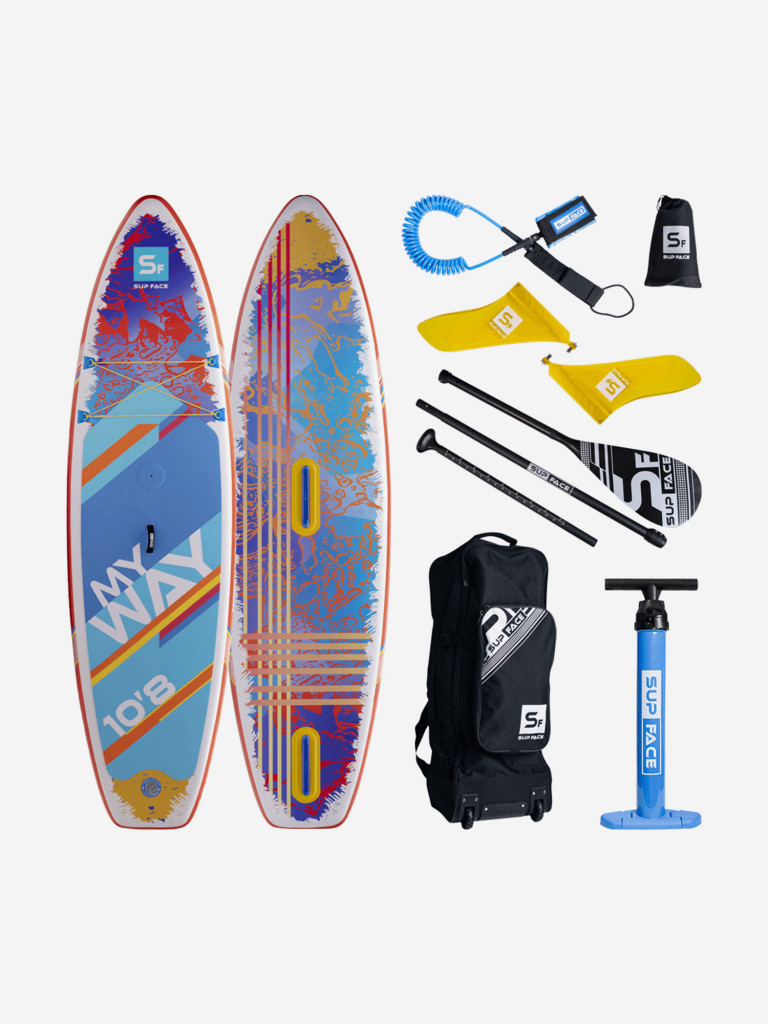 Доска SUP надувная комплект SUP face My Way Windsup 10'8"x34"x6" голубой/красный цвет — купить ...