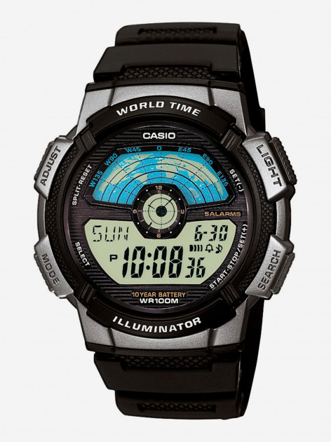 Спортивные часы CASIO AE-1100W-1A черный цвет — купить за 5720 руб. со ...