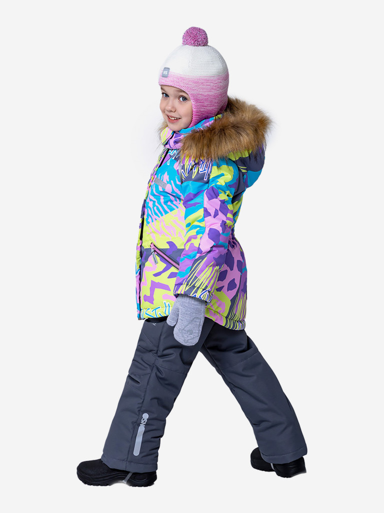 Костюм зимний для девочки NIKASTYLE розовый/серый цвет — купить за 6350 руб. со скидкой 48 % ...