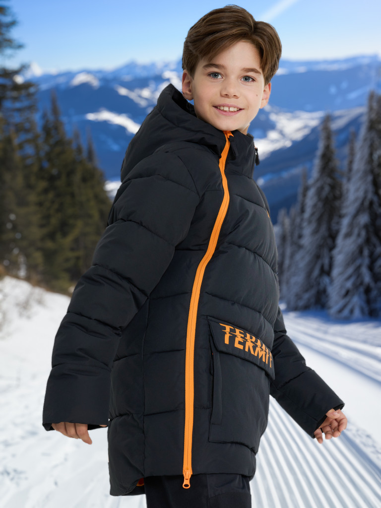 Пуховик для мальчиков Termit арт. 131192 черный цвет — купить за 4249 руб. со скидкой 50 % ...