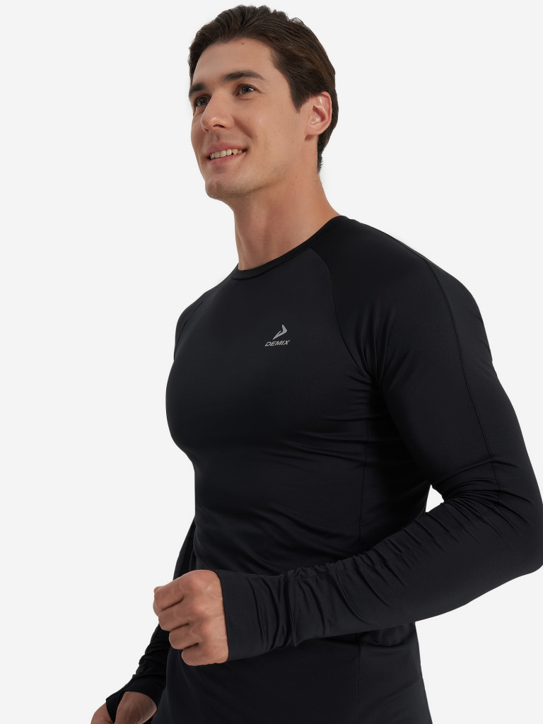 Лонгслив мужской Demix AeroMove Running арт. 129841 черный цвет ...