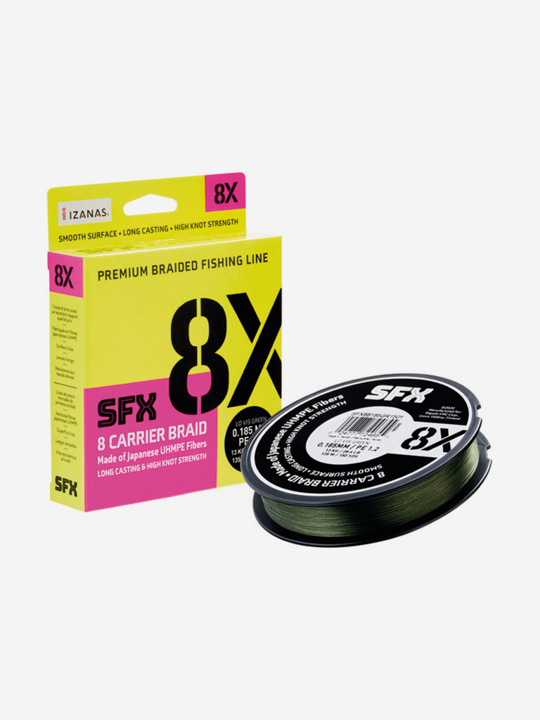 Леска плетеная Sufix 8X зеленая 135 м 0.37 мм 40.3 кг PE 5 арт. SFX8B370GR150YKORK зеленый цвет ...