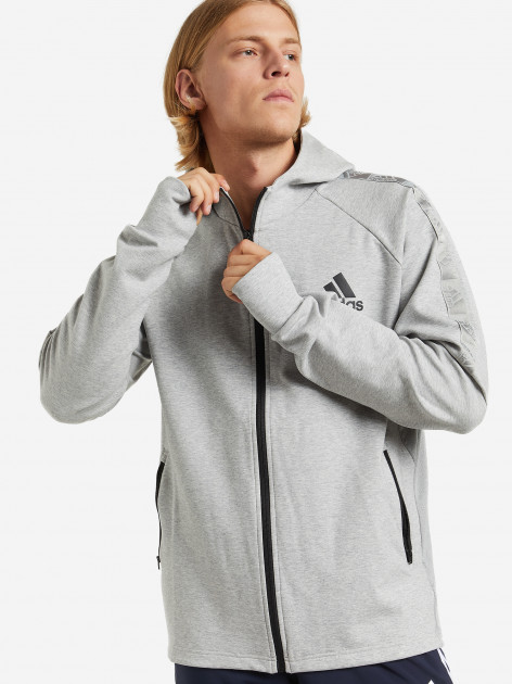 Толстовка мужская adidas D2M Motion арт. H28797 серый цвет — купить за ...