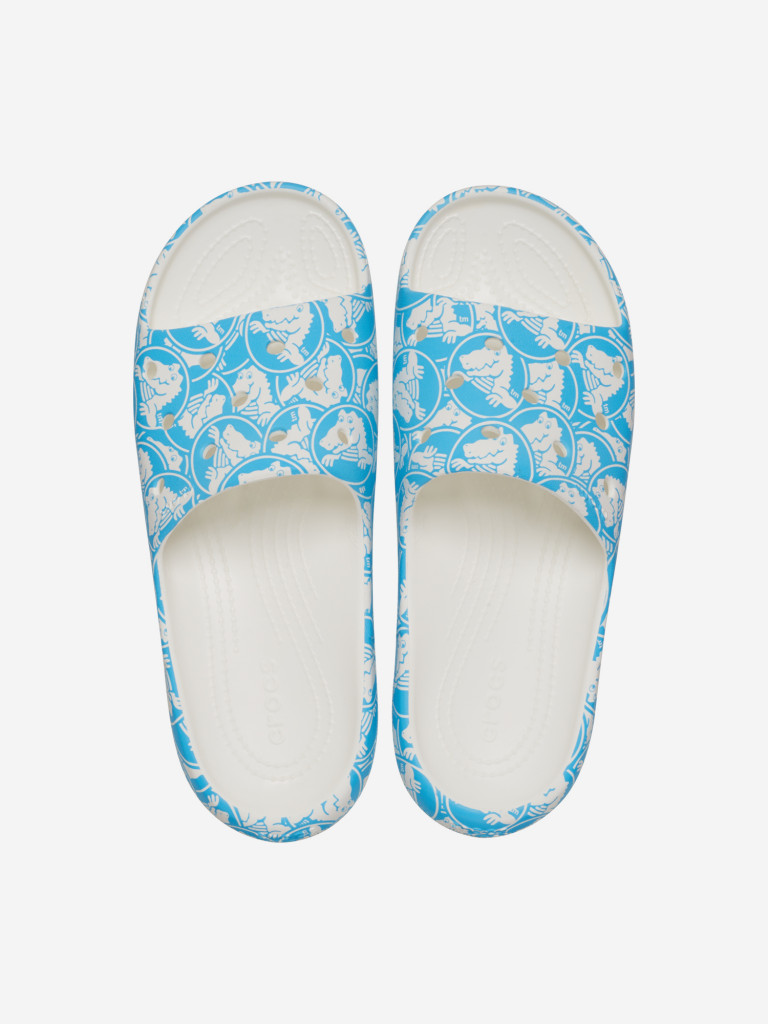 Шлепанцы женские Crocs Classic Duke Print Slide V2 арт. 209991 голубой ...