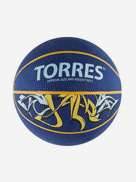 Мяч баскетбольный сувенирный Torres Jam арт.B00041 р.1 желто-голубой ...