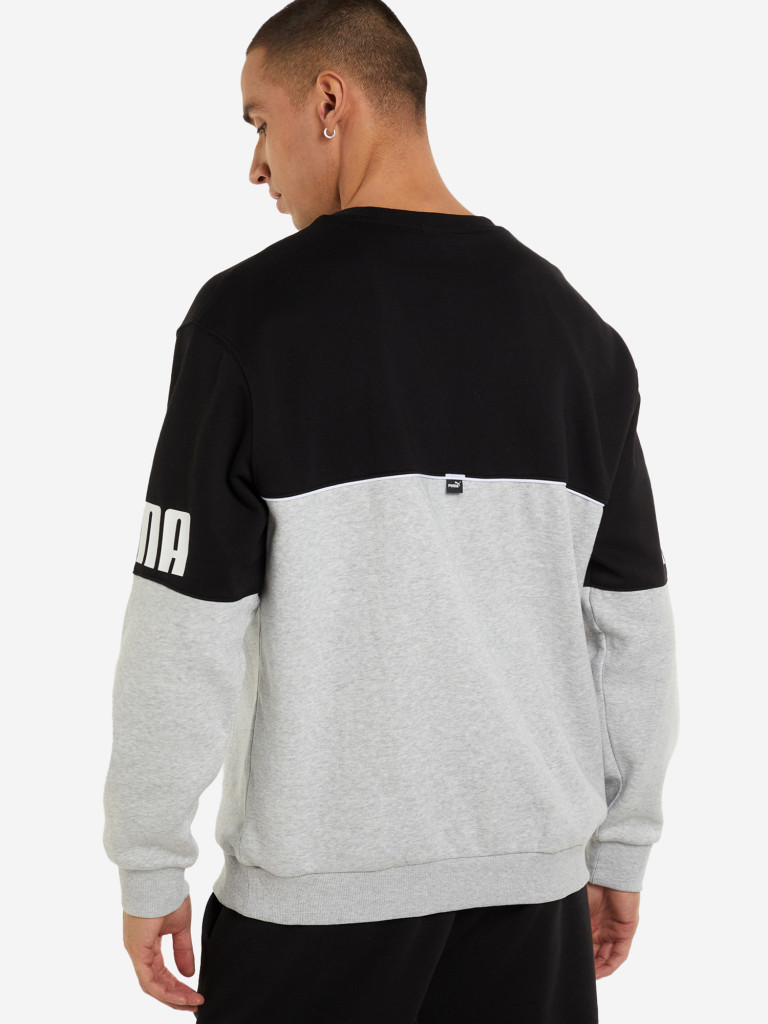 Свитшот мужской PUMA Power Colorblock Crew арт. 849803 серый цвет ...