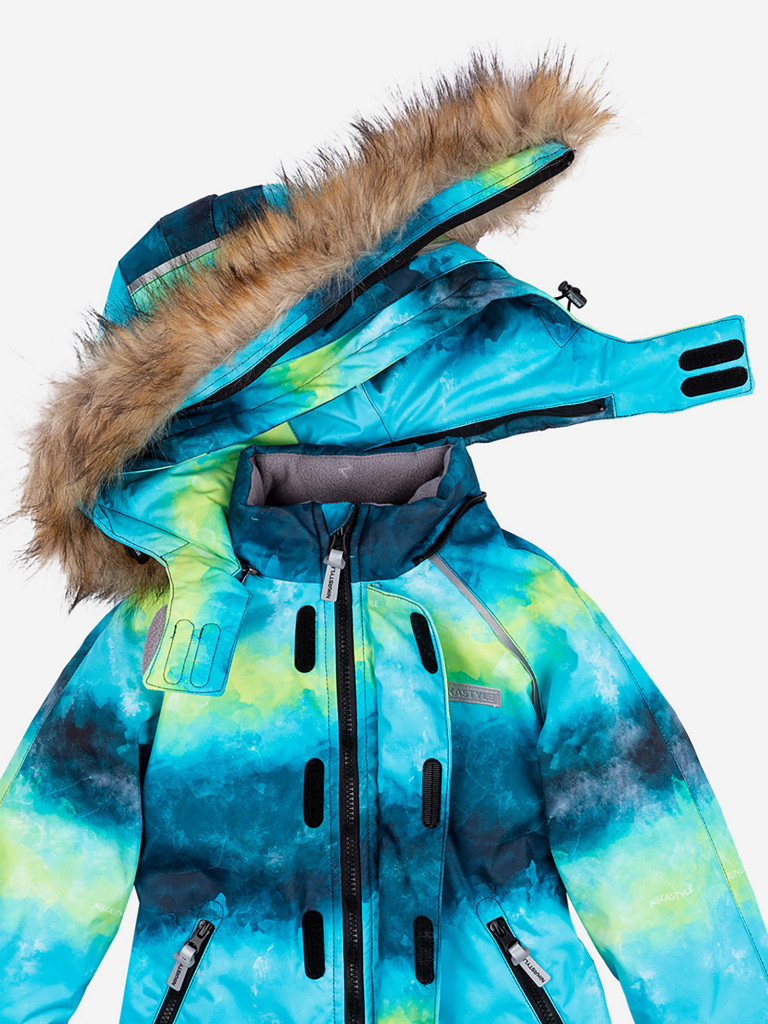 Комбинезон зимний для мальчика NIKASTYLE салатовый/черный цвет — купить за 6350 руб. со скидкой ...