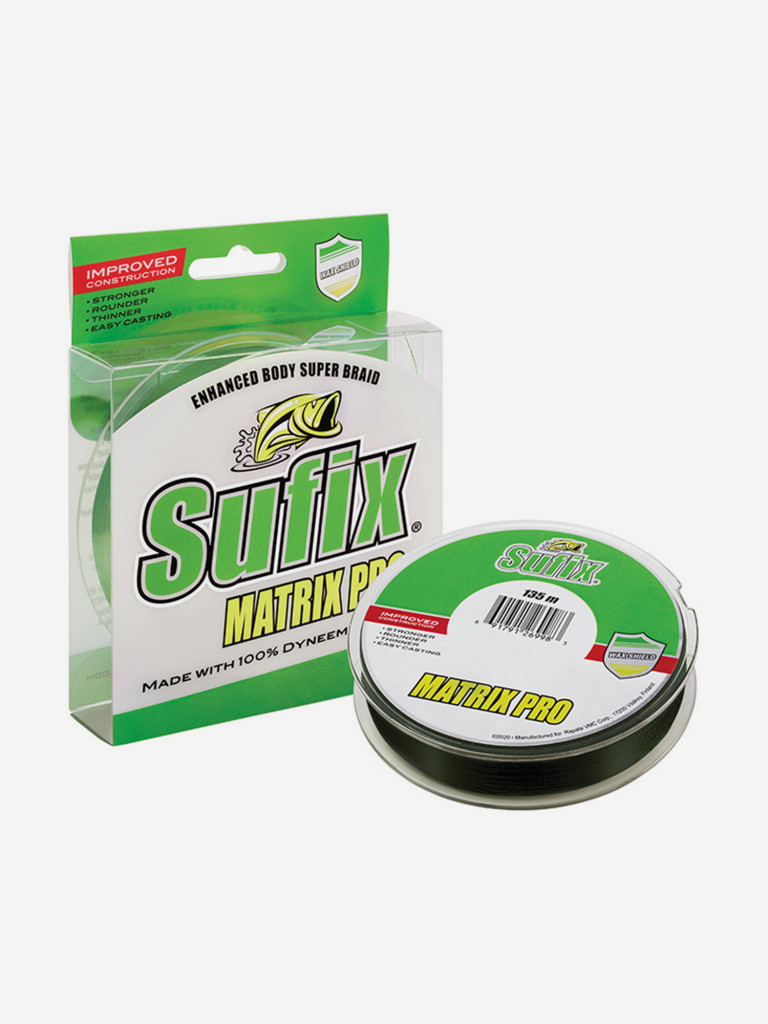 Леска плетеная Sufix Matrix Pro зеленая 135 м 0.20 мм 18 кг арт. SMP20GR135RUKORK зеленый цвет ...