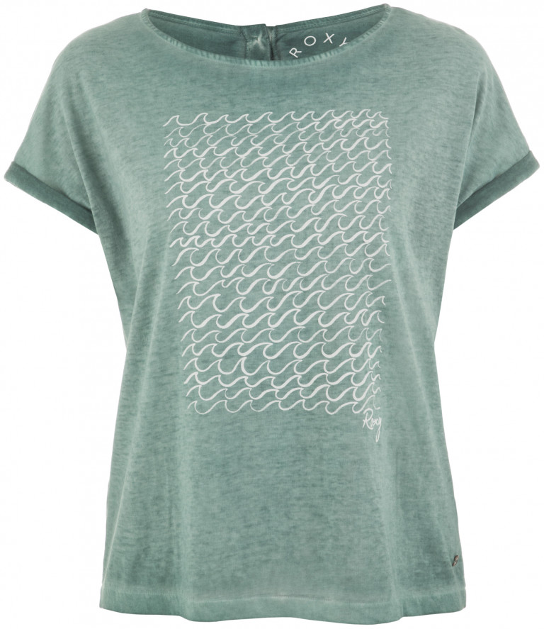 Футболка женская Roxy Summertime Happiness арт. ERJZT04803 зелёный цвет ...