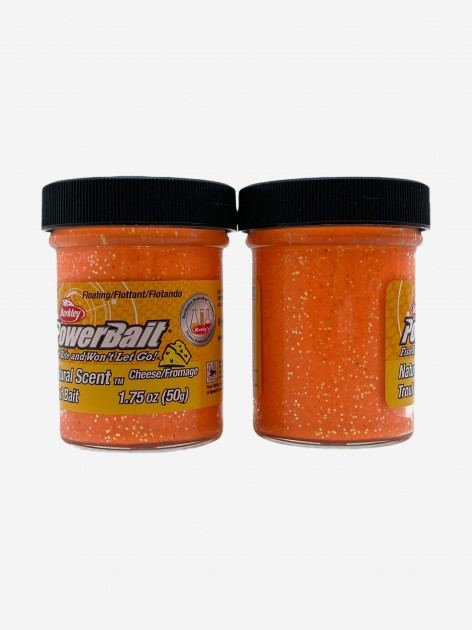 Паста форелевая Berkley PowerBait Natural Scent Cheese Fluo Orange/ Сыр ...