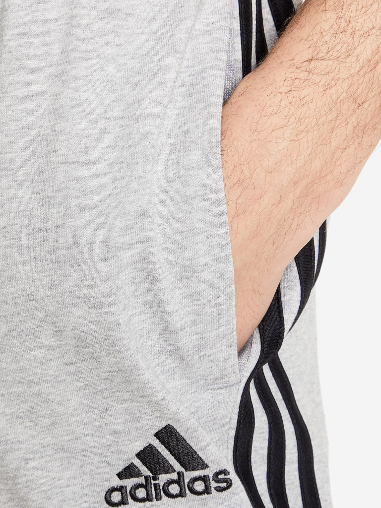 Брюки мужские adidas Essentials 3-Stripes арт. GK8998 серый/черный цвет ...