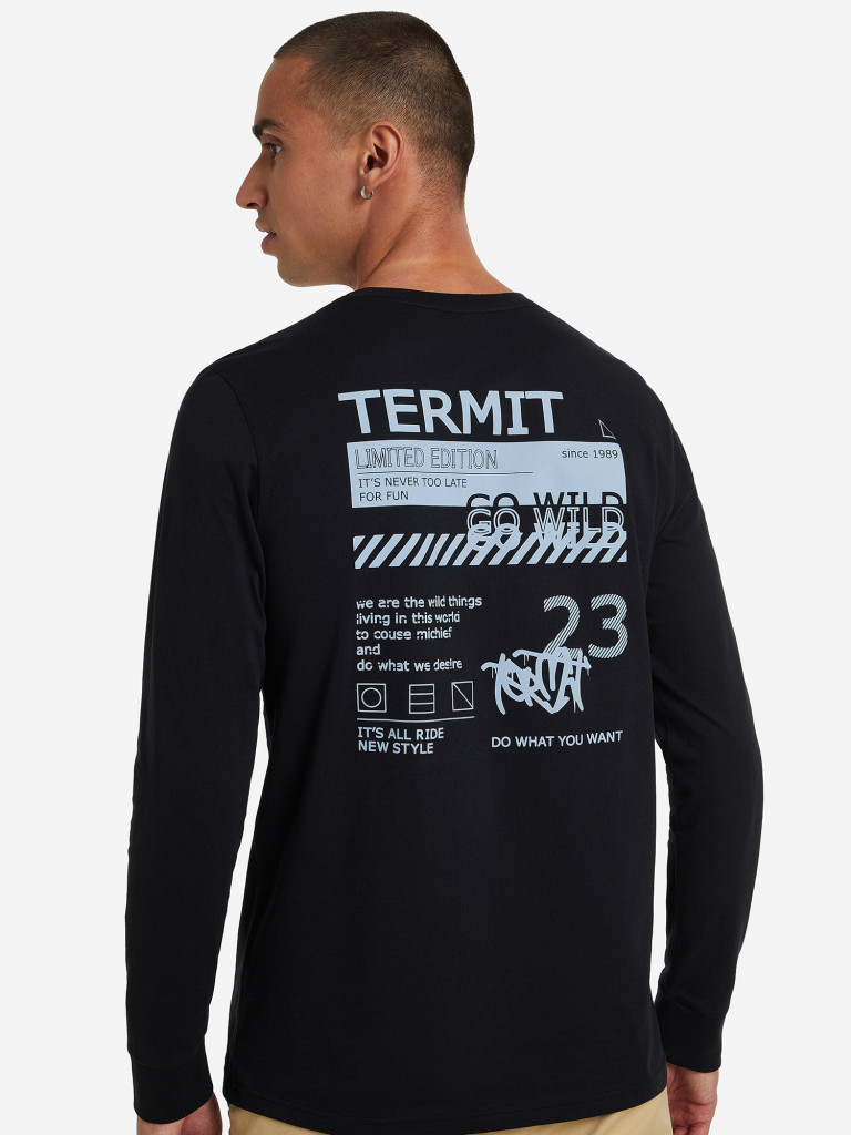 Лонгслив мужской Termit арт. 117647 черный цвет — купить за 359 руб. со скидкой 70 %, отзывы в ...