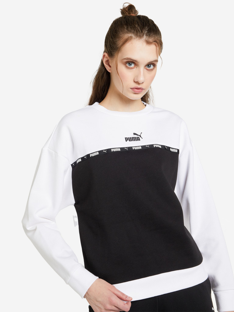 Свитшот женский PUMA Power Tape Crew арт. 849945 черный цвет — купить ...