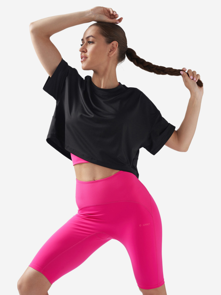 Спортивный топ женский Jumkey Черный цвет — купить за 2799 руб. со ...