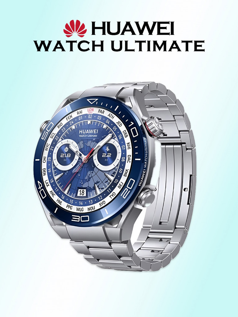 Умные часы HUAWEI Watch Ultimate, CLB-B19, серебристый океан ...