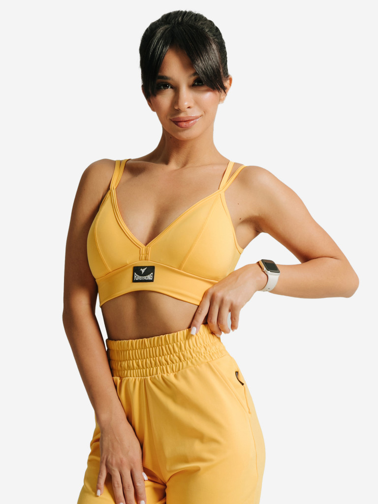 Топ спортивный женский Forstrong Box Bra Оранжевый цвет — купить за 2625 руб. со скидкой 9 % ...