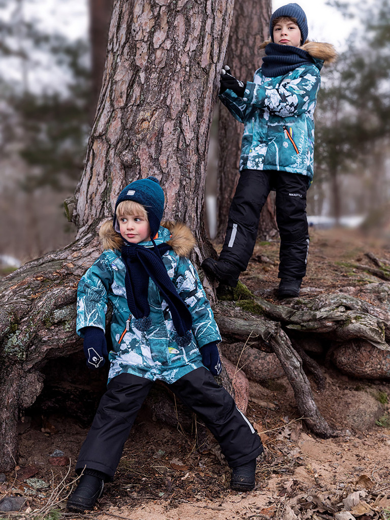 Комбинезон зимний для мальчика NIKASTYLE атлантик/черный цвет — купить за 6350 руб. со скидкой ...