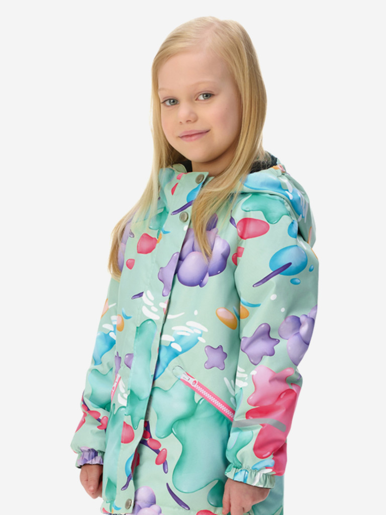 Куртка утепленная для девочки Oldos светло-мятный цвет — купить за 6499 руб. со скидкой 16 % ...