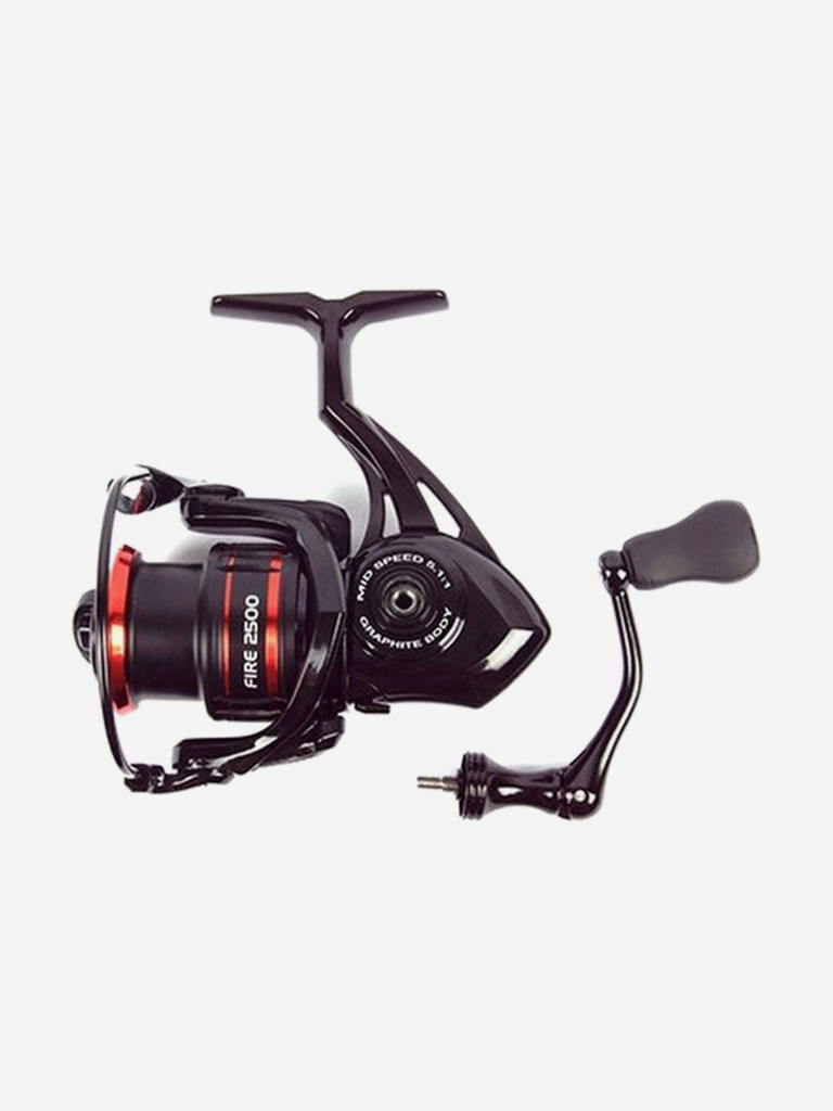 Катушка спиннинговая Nautilus Fire 2000 Черный/красный цвет — купить за 2504 руб. со скидкой 25 ...