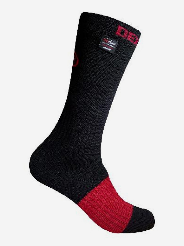 Водонепроницаемые носки Dexshell Flame Retardant мужские с термозащитой черный/красный цвет ...