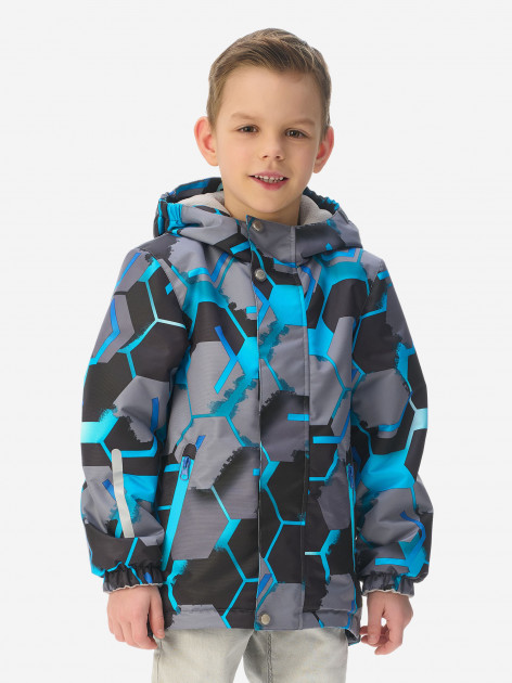 Куртка утепленная для мальчика Oldos черный/синий цвет — купить за 6599 руб. со скидкой 15 % ...