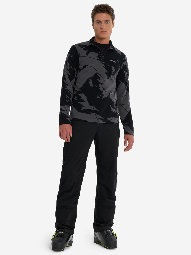 Джемпер флисовый мужской Glissade арт. 131599 серый/черный цвет ...