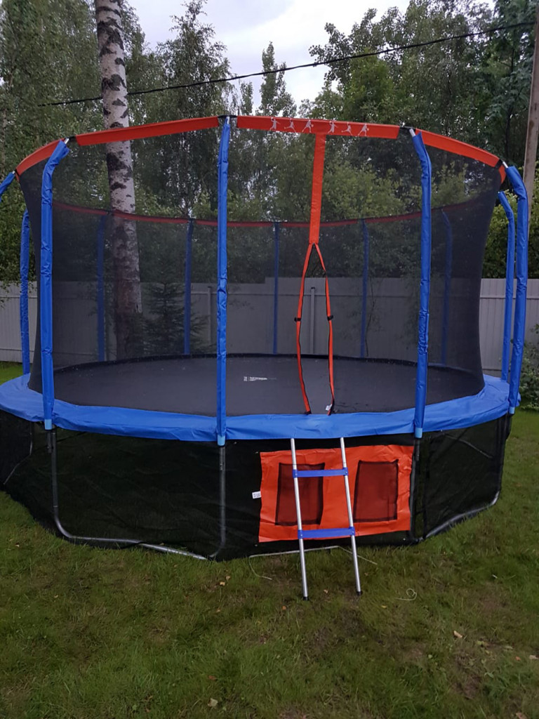 Батут DFC JUMP BASKET с сеткой 16FT-JBSK-B красный/синий цвет — купить ...