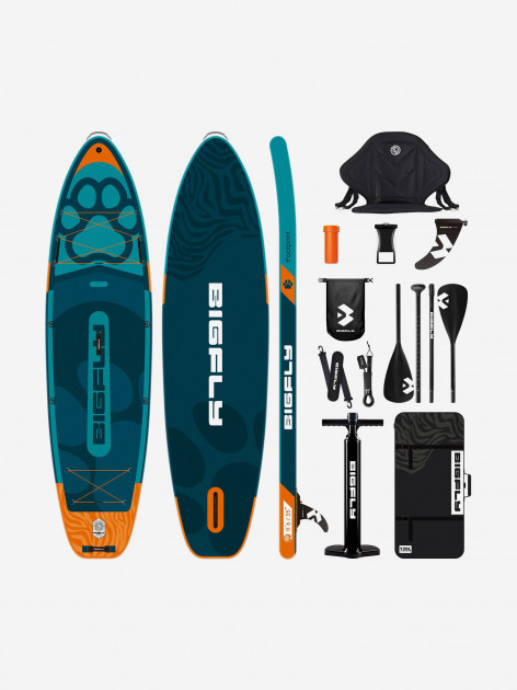 Надувная двухслойная SUP-доска BIGFLY Pet GREEN PRO, 11'6" 351*86*15 см ...