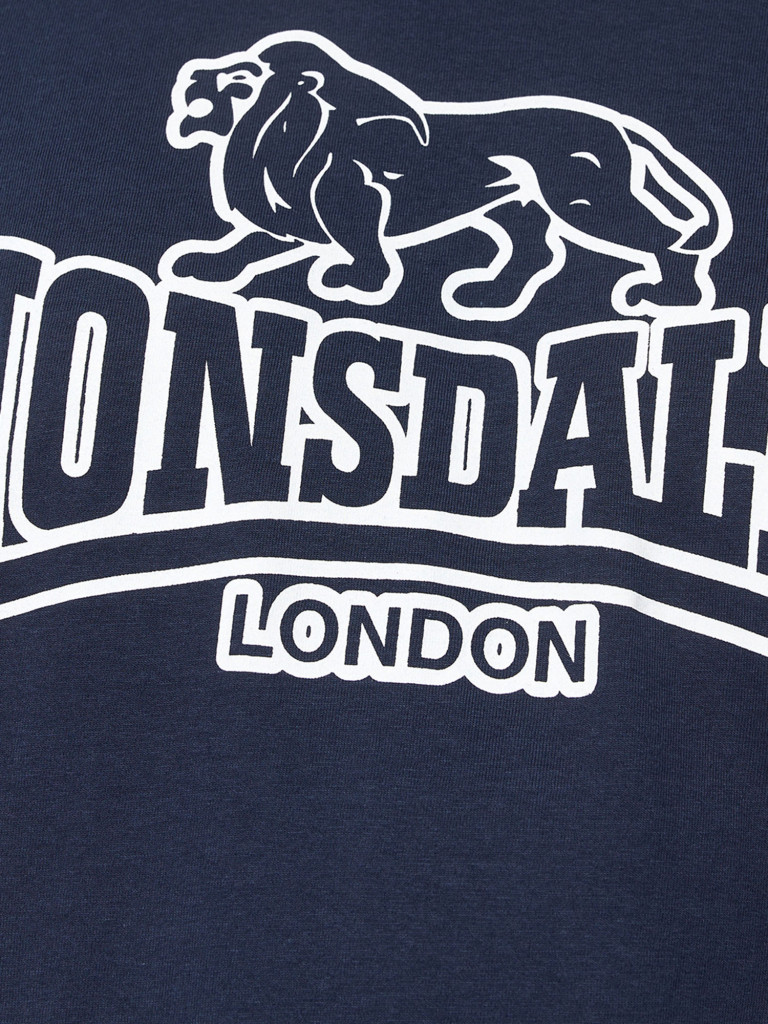 Футболка мужская LONSDALE ALLANFEARN темно-синий; белый цвет — купить ...