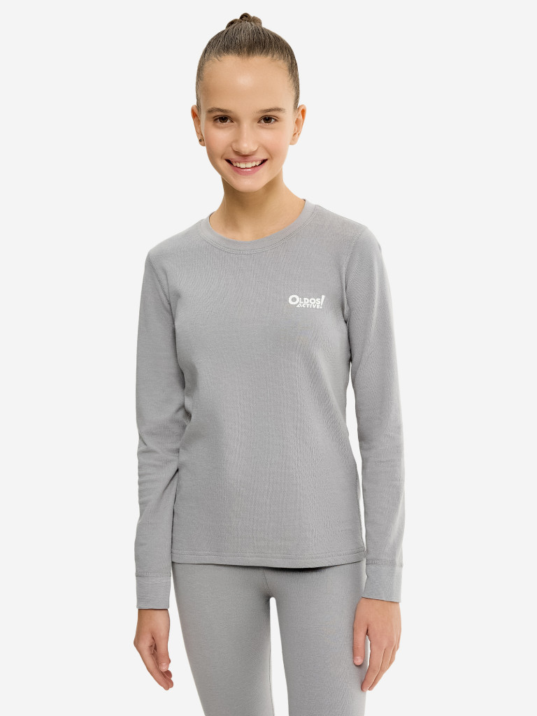 Комплект термобелья для девочек Oldos! арт. AOAW24SU2KC08 светло-серый/серый цвет — купить за ...