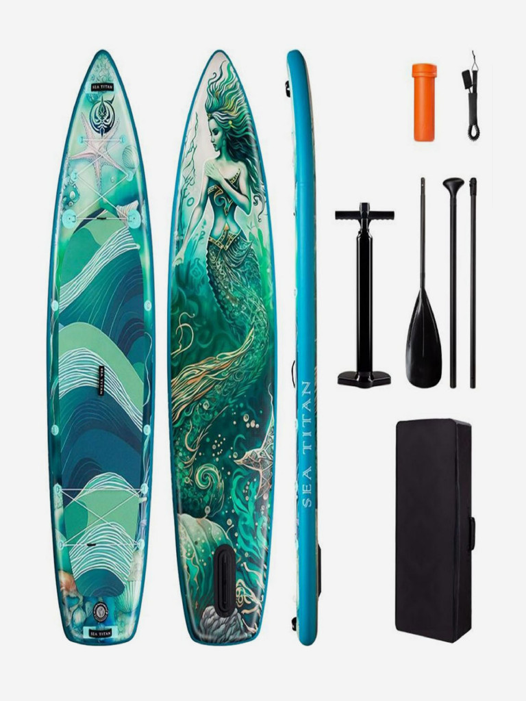 Надувная двухслойная SUP-доска SEA TITAN Mermaid, 11' 335*84*15 см ...