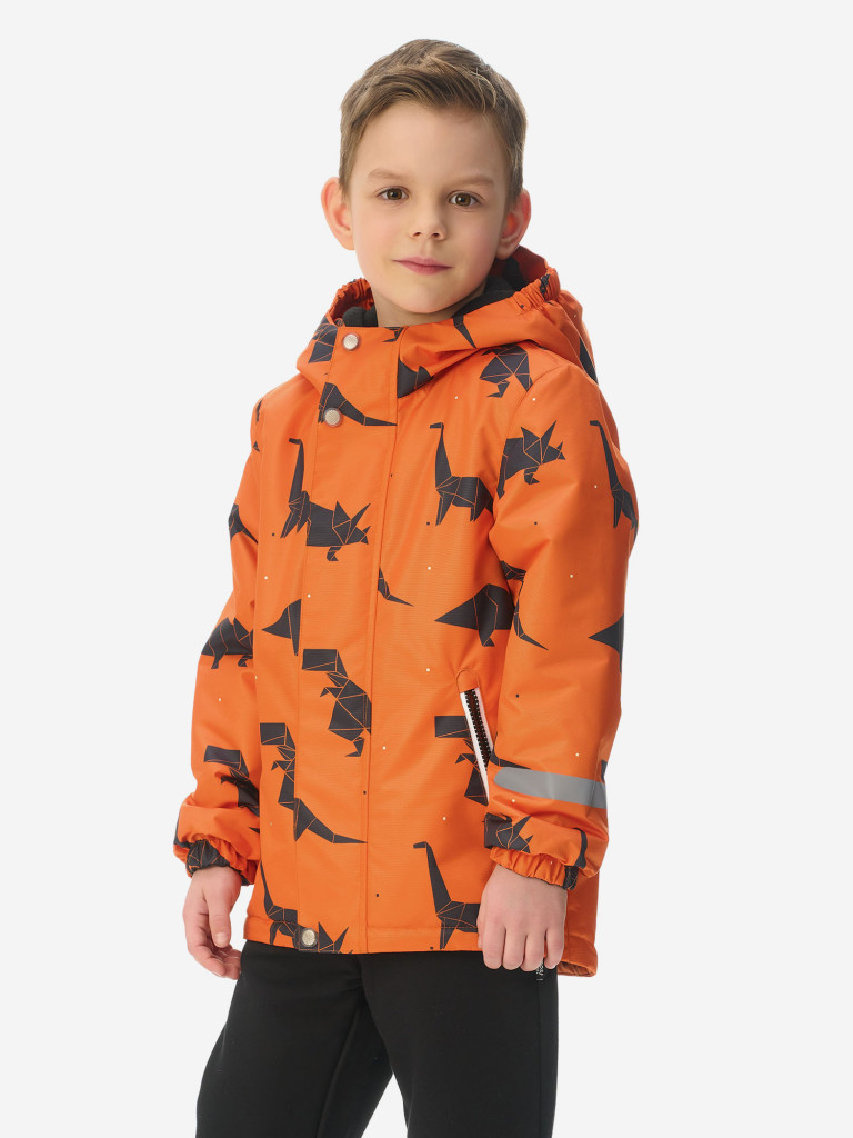 Куртка утепленная для мальчика Oldos апельсиновый цвет — купить за 6499 руб. со скидкой 16 % ...