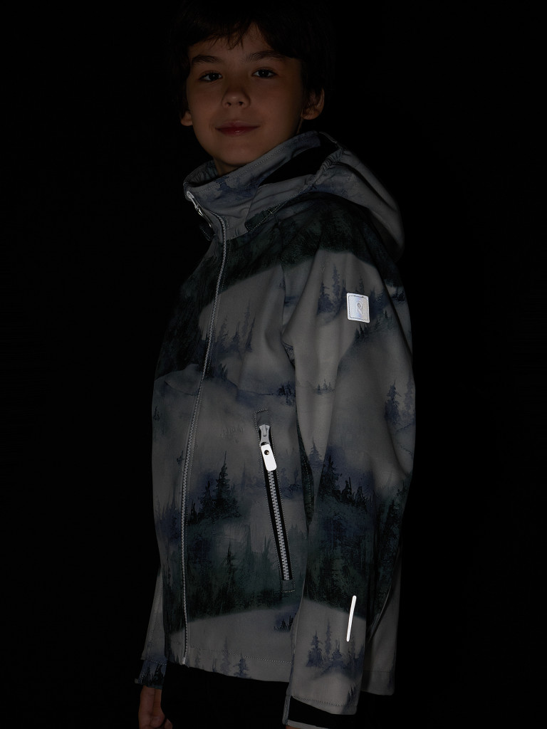 Куртка софтшелл для мальчиков Reima Aitoo арт. 5100139A серо-зеленый ...