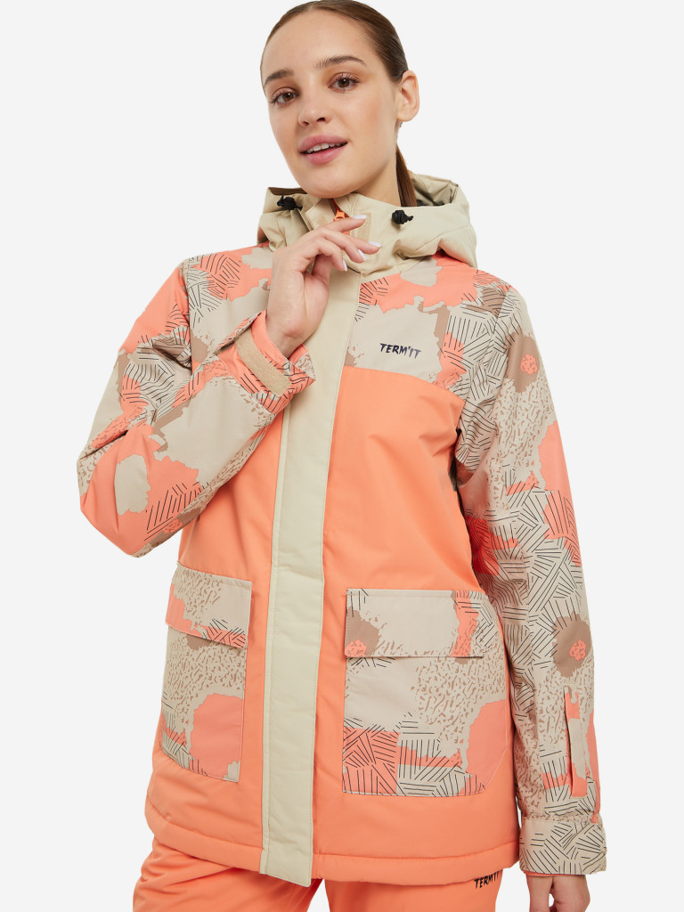 Куртка утепленная женская Termit арт. 124775 бежевый/оранжевый цвет — купить за 2579 руб. со ...