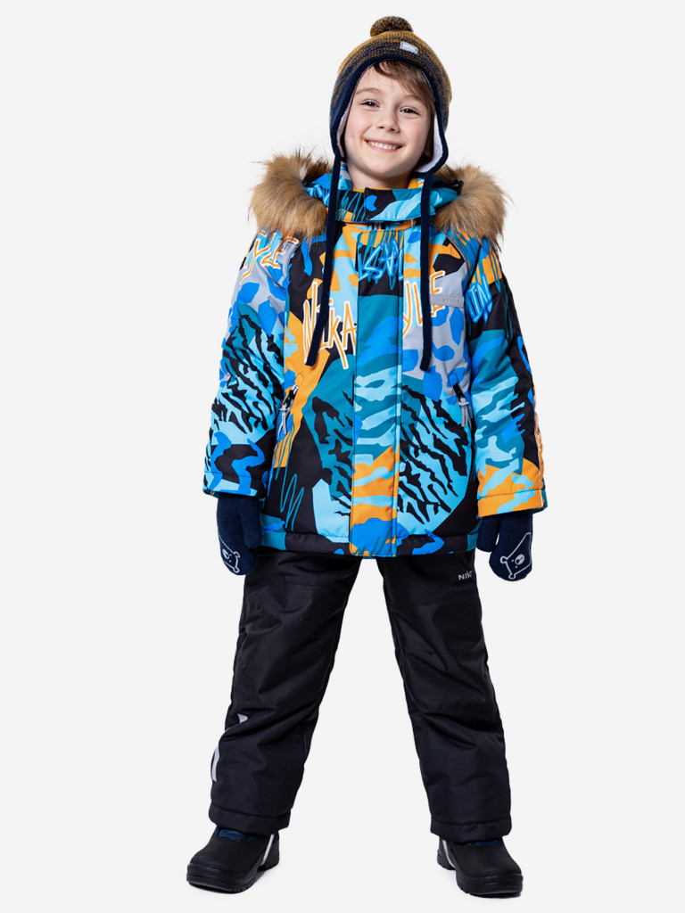 Костюм зимний для мальчика NIKASTYLE горчичный/черный цвет — купить за 6350 руб. со скидкой 48 % ...