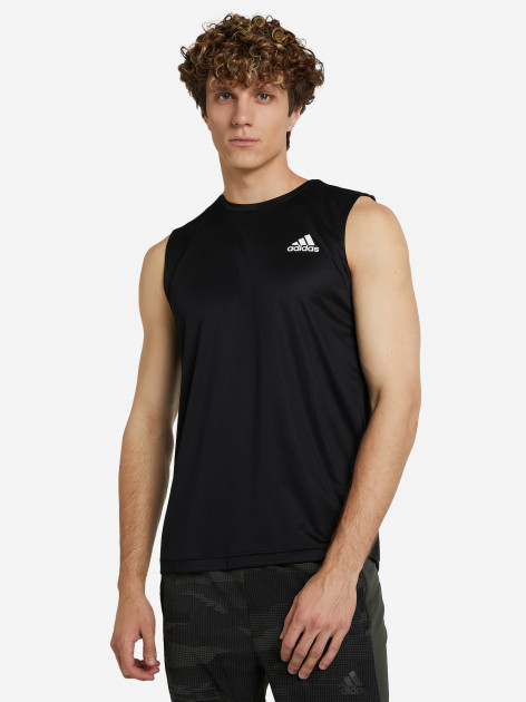 Майка мужская adidas арт. GM2130 черный цвет — купить за 1599 руб. со ...